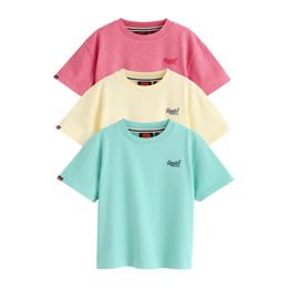 Superdry & Co T-Shirt Jungen Gr&ouml;&szlig;e 128 aqua / hellgelb / pitaya