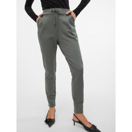 V&eacute;ro Moda Vero Moda Damen Jogger Pants &raquo;VMEVA MR LOOSE STRING PANT GA NOOS&laquo; hinten mit elastischem B&uuml;ndchen gr&uuml;n L (40), L&auml;nge 32