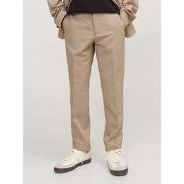 Jack & Jones Jack & Jones Junior Kinder Anzughose &raquo;JPRSOLAR elastisch, pflegeleicht, komfortabel&laquo; unifarben, modisch, slim fit, Web beige 134, N-Gr
