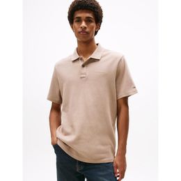 Tommy Jeans Herren Poloshirt &raquo;TJM WAFFLE SCRIPT&laquo; regular fit, mit Struktur, Polokragen beige XXL