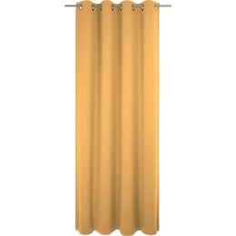 Adam Vorhang &raquo;Uni Collection light&laquo; &Ouml;sen 1 Stk. tlg. aus 100% Bio-Baumwolle, Vorhang nach Wunschma&szlig; gelb Baumwolle (Bio-Baumwolle) 145cm, &Ouml;sen, 145cm
