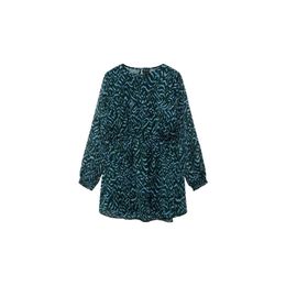 Mango Kleid 'Austin' Damen Gr&ouml;&szlig;e 44 blau / t&uuml;rkis / dunkelgr&uuml;n / schwarz Sommerkleid