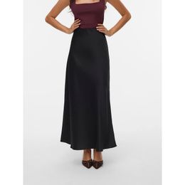 V&eacute;ro Moda Vero Moda Damen A-Linien-Rock &raquo;VMMERLE ANKLE SKIRT WVN GA NOOS&laquo; Kunstfaser schwarz L (40)