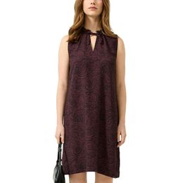 Qs Damen QS Druckkleid Ohne Taschen Sommerkleid mit grafischem Muster 36, N-Gr