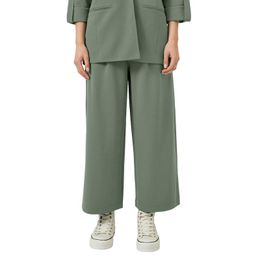 Qs Damen QS Culotte Sommerhose mit Knopf-Design am Gummibund gr&uuml;n 34, N-Gr