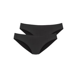 Lascana Damen Lascana Jazz-Pants Slips 2er-Pack, aus weicher und hoch elastischer Microfaser schwarz 32/34