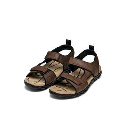 Geox Herren Sandale Sommerschuh, Klettschuh, Sandale mit atmungsaktiver Spezial Membrane braun 40