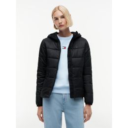 Tommy Jeans Damen Steppjacke &raquo;TJW SLIM LW HOODED PADDED JACKET&laquo; mit Kapuze Steppware, slim fit, mit Kapuze schwarz L (42/44)