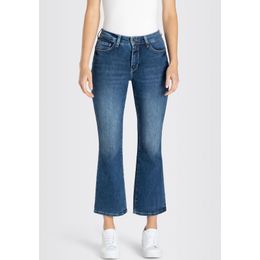 MAC Damen MAC 3/4-Jeans &raquo;Dream Kick&laquo; Saum modisch verk&uuml;rzt und leicht ausgestellt blau 38, L&auml;nge 27