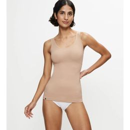 Triumph Damen Shapinghemd &raquo;Trendy Sensation&laquo; breite Tr&auml;ger, Shape-Effekt, tiefer Rundhals-Ausschnitt beige M, N-Gr