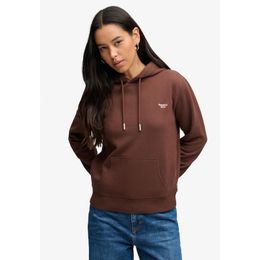 Superdry Damen Kapuzensweatshirt &raquo;SIGNATURE EMB HOOD&laquo;, Baumwollmischung, relaxed fit braun M