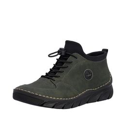 Rieker Damen Slip-On Sneaker Slipper, Schlupfschuh, Halbschuh mit Schnellverschluss und Gummizug gr&uuml;n 42