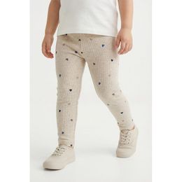 name it M&auml;dchen Leggings &raquo;NMFNUTTI LEGGING NOOS&laquo; aus elastischer Baumwollmischung, pflegeleicht beige 86, N-Gr