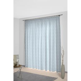 WIRTH Vorhang &raquo;Telfort&laquo; Multifunktionsband 1 Stk. tlg. blau Jacquard, Baumwolle, Polyester 145cm, Multifunktionsband, 132cm