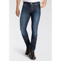 Bruno Banani Herren Slim-fit-Jeans &raquo;Jimmy (Stretch)&laquo; schmale Beinform, niedrige Leibh&ouml;he, mit Button-Fly blau 33, L&auml;nge 32