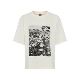 BOSS Orange Damen BOSS Orange T-Shirt &raquo;Eregular Premium Damenmode&laquo; im Relaxed Fit, Print wei&szlig; S