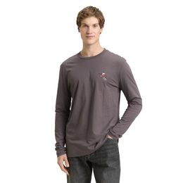 Tom Tailor Denim Herren Tom Tailor Denim Langarmshirt mit Logo-Stickerei auf der Brust XL