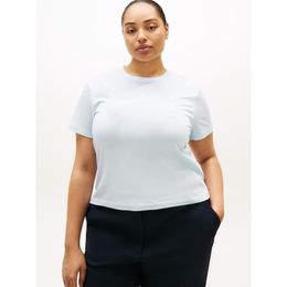 Tommy Hilfiger Curve Damen T-Shirt &raquo;CRV REG CORP LOGO C-NK SS&laquo; in gro&szlig;en Gr&ouml;&szlig;en blau 52