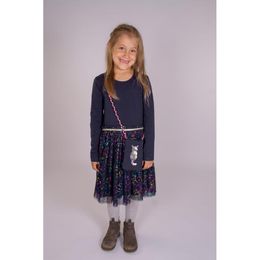 happy girls M&auml;dchen happy girls Midikleid Set, 2 Stk. tlg. mit kleiner Umh&auml;ngetasche mit Pailletten blau 98, N-Gr