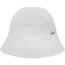 Chillouts Damen Chillouts Fischerhut &raquo;Bloom Hat&laquo; Geh&auml;kelter Glockenhut f&uuml;r den modernen Boho-Look wei&szlig; XS