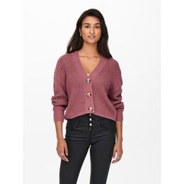 Only Damen Only Strickjacke &raquo;ONLCAROL NICE L/S CARDIGAN KNT NOOS&laquo; Kunstfaser, regular fit rosa S