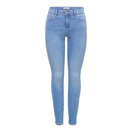 Only Damen Only Skinny-fit-Jeans &raquo;ONLLINEA MID WAIST LANK SK DNM&laquo; Baumwollmischung, mid waist, skinny fit blau L (40), L&auml;nge 32