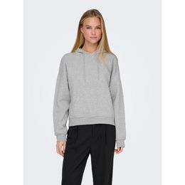 Only Damen Only Kapuzensweatshirt &raquo;ONLSWEAT L/S HOODIE OVERSIZE PKT SWT&laquo; grau M