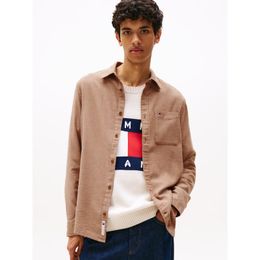 Tommy Jeans Herren Flanellhemd &raquo;TJM FLANNEL&laquo; regular fit, Langarmhemd, halbgespreizter Kragen beige XL (54/56), N-Gr