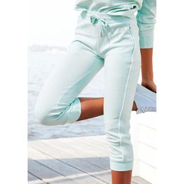 H.I.S. H.I.S Damen Caprihose mit seitlichem Piping, Loungeanzug gr&uuml;n 32/34, N-Gr