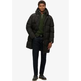 Superdry Herren Steppjacke &raquo;HOODED SPORTS PUFFER MID JKT&laquo; mit Kapuze Kunstfaser, relaxed fit schwarz M