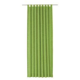 WIRTH Vorhang &raquo;Trondheim 328 g/m&sup2;&laquo; Schlaufen 1 Stk. tlg. gr&uuml;n Chenille, Polyacryl 145cm, Schlaufen, 132cm