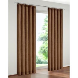 WIRTH Vorhang &raquo;Trondheim 234 g/m&sup2;&laquo; Kr&auml;uselband 1 Stk. tlg. braun Chenille, Polyacryl 245cm, Kr&auml;uselband, 270cm