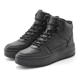 ELBSAND Damen Sneaker &raquo;Freizeitschuh, Halbschuh, High Top Sneaker, Turnschuh, Schn&uuml;rschuh&laquo; Schn&uuml;rhalbschuh mit kuscheligem Warmfutter schwarz 42