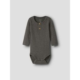 name it Jungen Langarmbody &raquo;NBMKAB LS BODY NOOS&laquo; grau 62, N-Gr