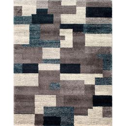 OCI DIE TEPPICHMARKE Teppich &raquo;STEADY ALLOVER&laquo; rechteckig 20 mm H&ouml;he Fris&eacute; Kurzdlor, Mosaik, robust, Wohnzimmer blau Polypropylen (PP) B : 65cm 1 Stk.,
