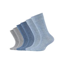 Camano Herren Socken &raquo;ca-soft&laquo; 6 Paar, mit Komfortbund und gepolsterten Zehen-/Fersenbereich blau 27-30