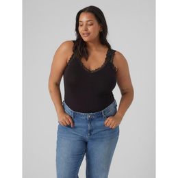 Vero Moda Curve Damen Spitzentop &raquo;VMCROSA SL TOP JRS NOOS CUR&laquo; schwarz M