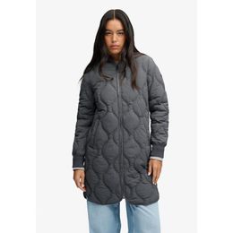 Superdry Damen Steppjacke &raquo;LONG ONION QUILT LINER JKT&laquo; mit Obermaterial aus Nylon, Relaxed Fit, pflegeleicht, unifarben grau XS