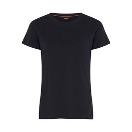 BOSS Orange Damen BOSS Orange T-Shirt &raquo;Elove Embro Premium Damenmode&laquo; mit Rundhals, Slim Fit schwarz M