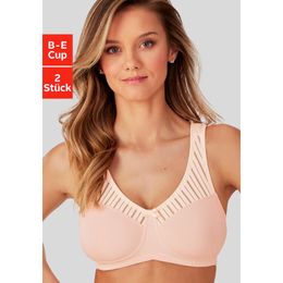 Nuance By Lascana Damen Nuance by Lascana Soft-BH Packung, ohne B&uuml;gel, Baumwoll-Qualit&auml;t &ndash; auch ideal f&uuml;r gro&szlig;e Gr&ouml;&szlig;en 75, Cup C