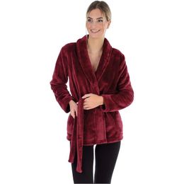 WEWO-Fashion Wewo fashion Damenbademantel &raquo;6604&laquo; 1 Stk. un&uuml;bertroffen kuschelig rot Kunstfaser 48 L: 70cm