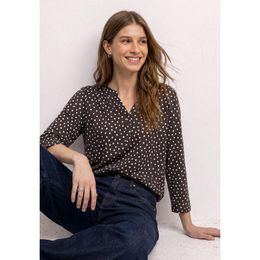 Street One Damen Street One 3/4-Arm-Shirt Sommershirt mit Split Neck und Print 44