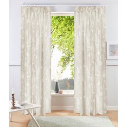 OTTO home Gardine &raquo;Linnah&laquo; Multifunktionsband 1 Stk. tlg. halbtransparent, strukturiert, Wohnzimmer, Schlafzimmer, Esszimmer beige Polyester, 