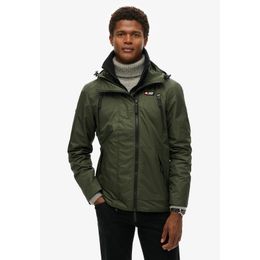 Superdry Herren Outdoorjacke &raquo;HOODED MTN WINDBREAKER JACKET&laquo; mit Kapuze mit Kunstfaser aus Polyester, Relaxed Fit, h&uuml;ftlange Schnittform gr&uuml;n M