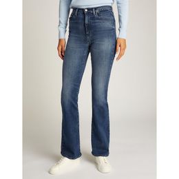Tommy Jeans Damen Slim-fit-Jeans &raquo;Sylvia High Rise Flare&laquo; mit Logo-Badge schwarz 25, L&auml;nge 32