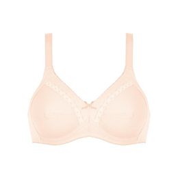Naturana Damen Soft-BH &raquo;Classics&laquo; feminin, bequem, breite Tr&auml;ger, ohne B&uuml;gel, dekorative Schleife beige 85, Cup D