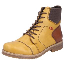 Rieker Damen Schn&uuml;rstiefelette Schn&uuml;rboots, Herbststiefelette, Blockabsatz, mit weicher Innensohle braun 42