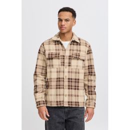 Blend Herren Langarmhemd &raquo;BHBAKI Shirt&laquo; Regular Fit, aus Polyester, kariertes Webmaterial braun XXL, N-Gr