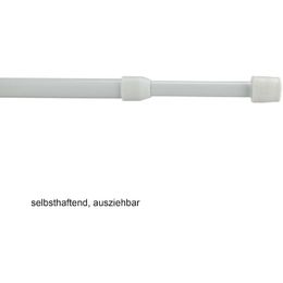 Liedeco Scheibenstange &raquo;Pin-Soft&laquo; &Oslash; 12 mm 1 l&auml;ufig-l&auml;ufig ausziehbar wei&szlig; Kunststoff, Metall L: 40cm - 70cm &Oslash; 12mm, 1 l&auml;ufig