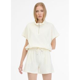 Ragwear Damen Sweatshirt &raquo;IZZARA TOP&laquo;, mit &uuml;berschnittenen Schultern und mit Rei&szlig;verschluss im Troyer-Stil beige S (36)